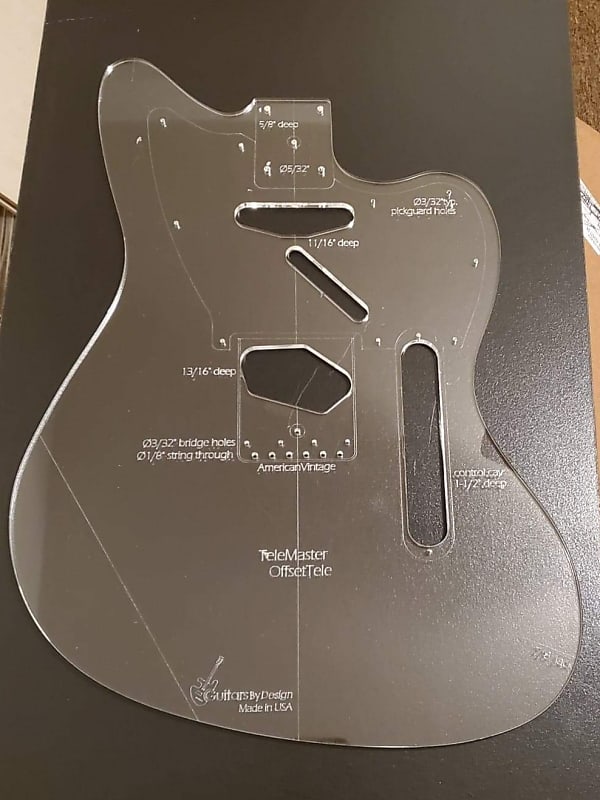 Custom Telemaster/Offset Tele Hybrid Guitar Body Template | Reverb