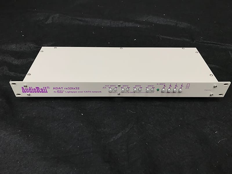 Audio Rail ADAT rx32tx32 4x Lightpipe Over CAT5 Network Rack | Reverb