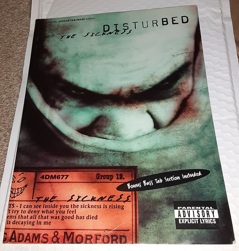 DISTURBED - THE SICKNESS - GUITAR & BASS TAB - MUSIC BOOK | Reverb