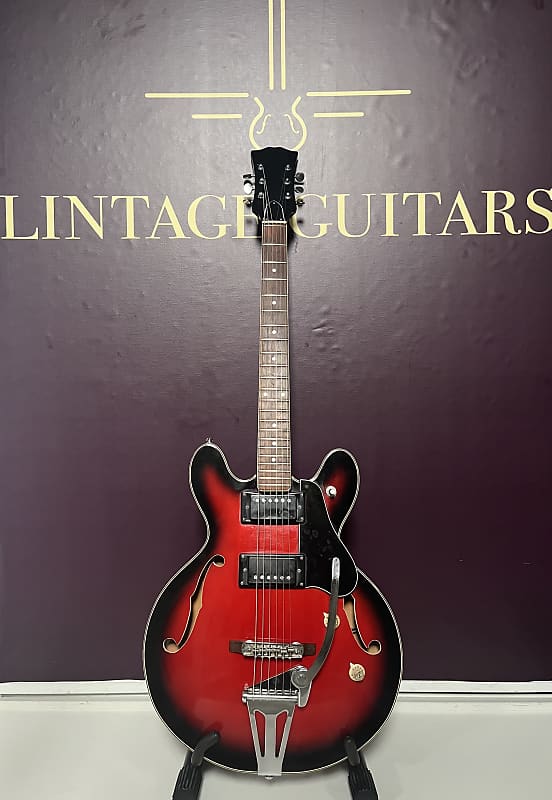 Japense ES 335 Copy 1970'.s - Trans Red Lawsuit - P-90s | Reverb