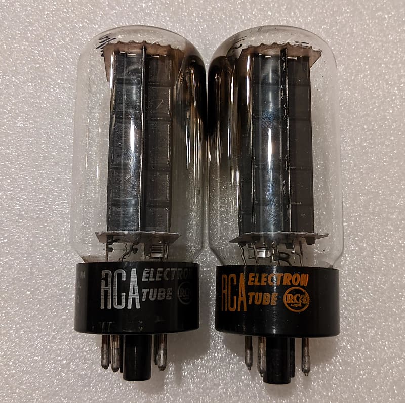 5U4GB RCA Matched Pair Rectifier Tubes Black Plates Side D | Reverb