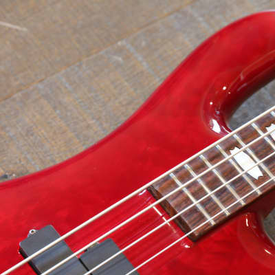 Spector Euro 4 LX 4-String Electric Bass Guitar Trans Red + | Reverb