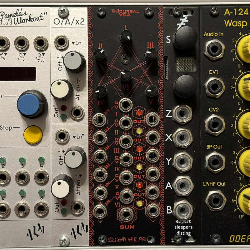 Zlob Modular VnIcursal VCA - Black/Red - 6 Channel VCA | Reverb