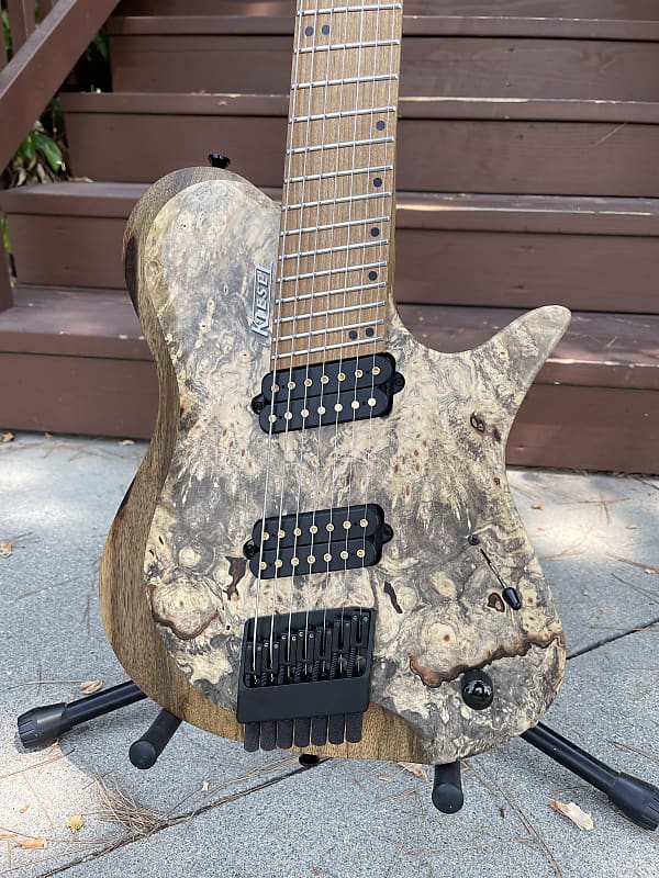 Kiesel Zeus 7 Multiscale 2019 5A Buckeye Burl/Black Limba | Reverb