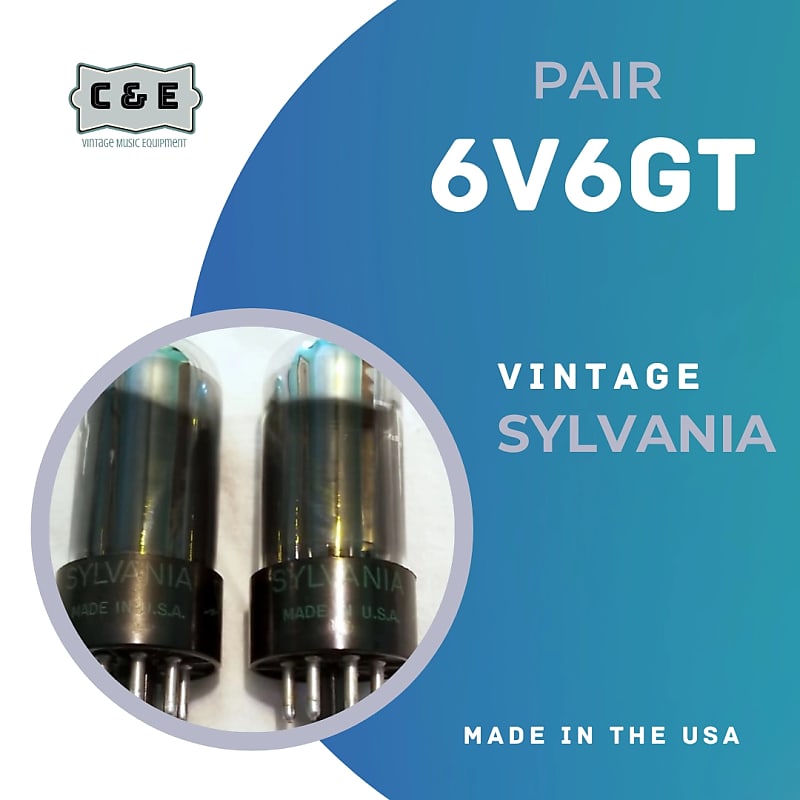 Pair of Sylvania 6V6GT Vacuum Tubes | Reverb