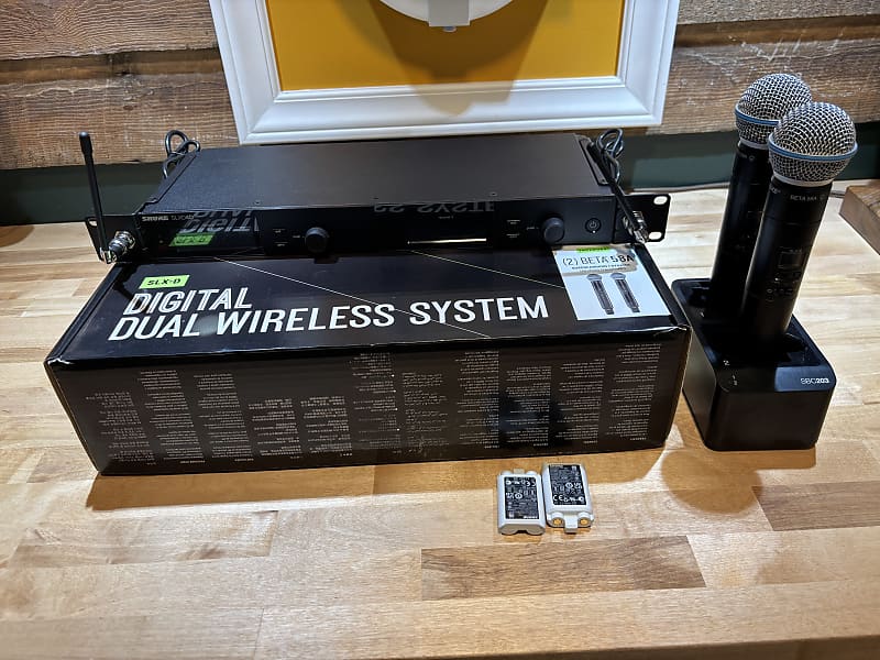 Shure SLXD24D/B58-H55 - dual channel microphones with extras | Reverb