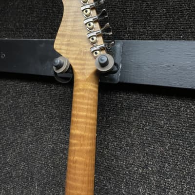 Marvin jester strat style korina , highly flamed and figured | Reverb