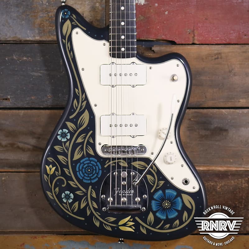 Creston Jazzmaster Custom Sarah Ryan Floral Paint Job Offset | Reverb