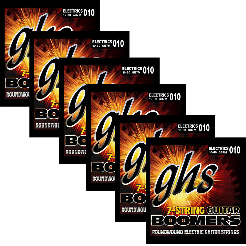 6 Sets GHS Strings GB7M Boomers 7-String Medium Heavy | Reverb
