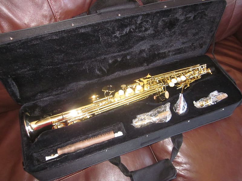 Ravel Soprano Saxophone #L005 w/ Case, Gloves, Accessories | Reverb