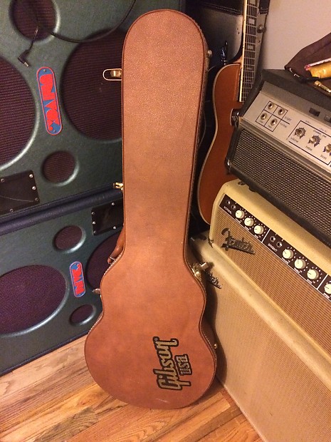 Gibson Les Paul hardshell case brown/pink 2015 | Reverb