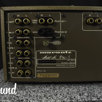 Marantz PM-5 Stereo Integrated Amplifier in Very Good | Reverb