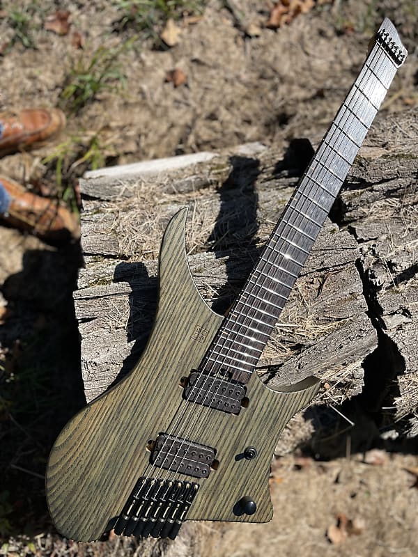 GOC Materia 7 String Fan Fret 2021 - Transparent Green Dream | Reverb