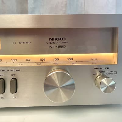 Vintage Nikko NT-850 Tuner - Silver | Reverb