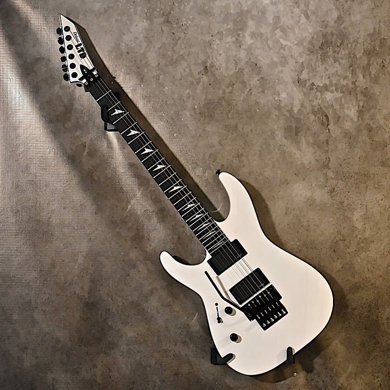 ESP Left Handed LTD M-1000 SW Ebony 2019 Snow White Lefty | Reverb