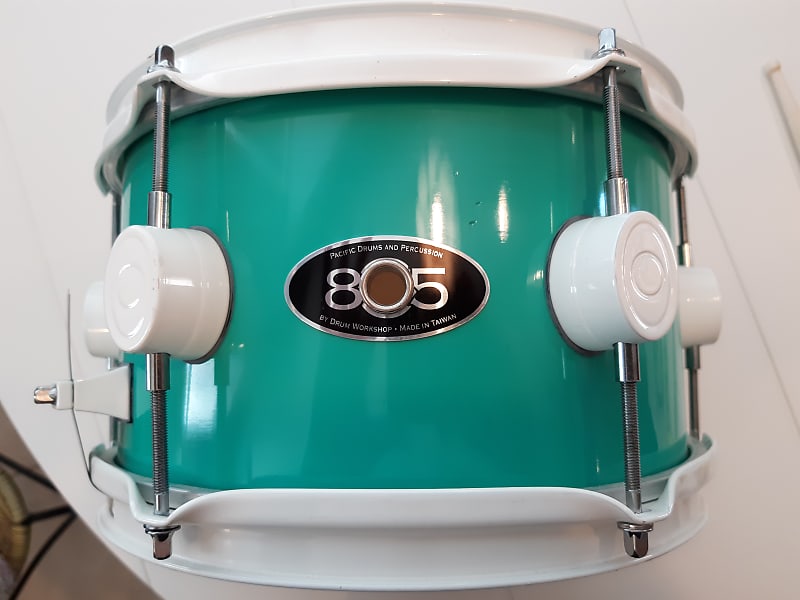 PDP 805 Snare Turquoise/White also know as popcorn snare! | Reverb