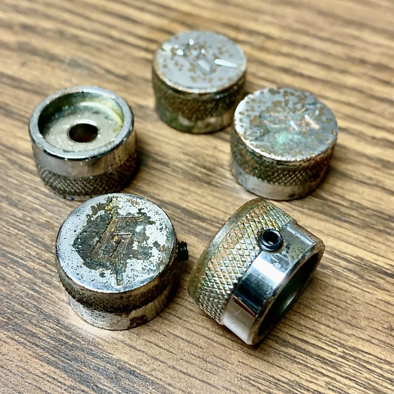 Gretsch Guitar knobs Chrome original vintage set | Reverb Australia