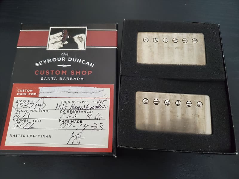 Seymour Duncan Custom Shop MJ Magicbucker aged nickel PAF set | Reverb