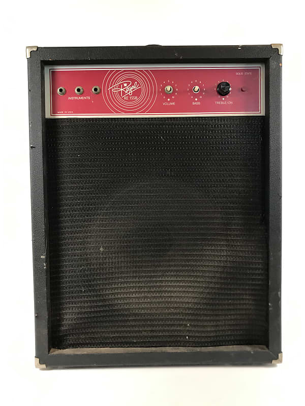 Regal RE 155B Solid State Bass Amp 1960s Black/Red | Reverb
