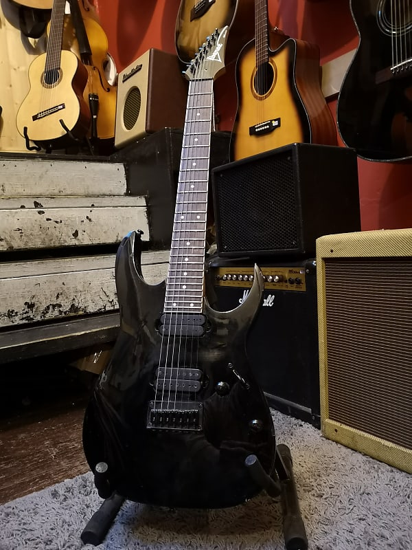 Ibanez RG 7 String 2002 - Black | Reverb UK