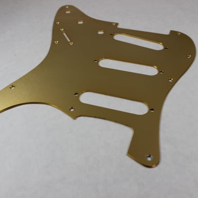 Brushed Gold Anodized Aluminum SSS Strat Pickguard- Fits | Reverb