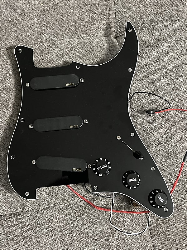 EMG Pickup set loaded strat pickguard | Reverb