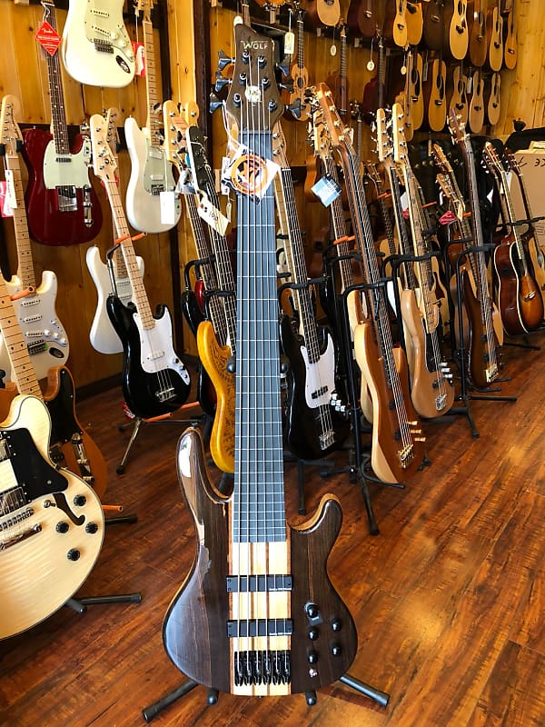Wolf S10-6 6 String Fretless Bass Guitar(Neck Through) w/ gig | Reverb