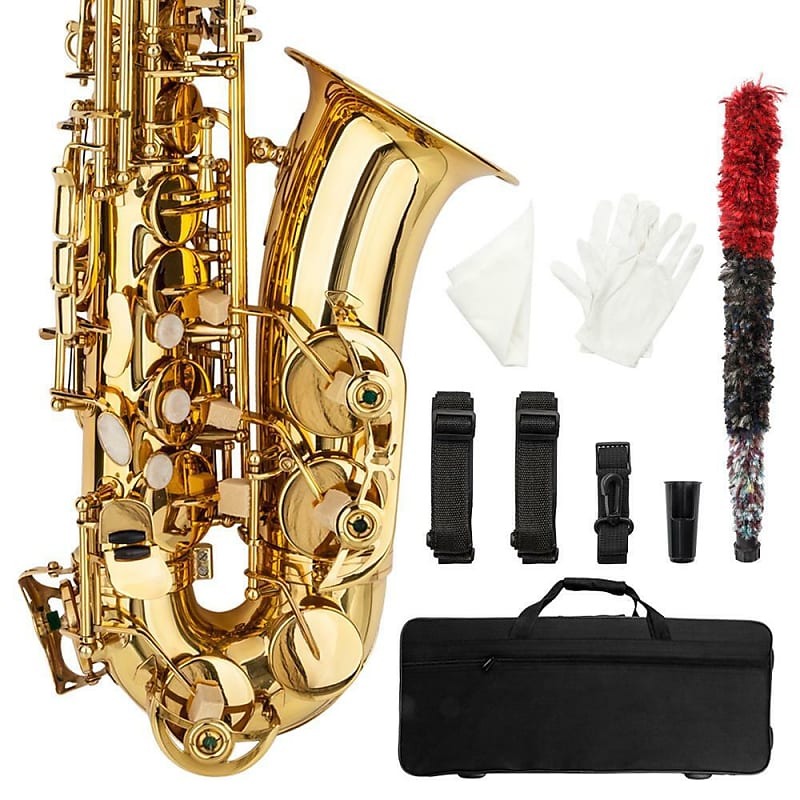 Professional Alto Eb Saxophone Sax Gold w/ Case Mouthpiece & | Reverb