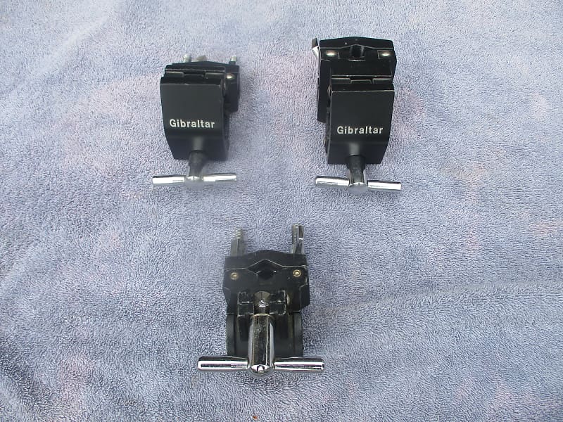 Gibraltar (3) Heavy Duty Steel Drum Rack Clamps, For Mounting | Reverb