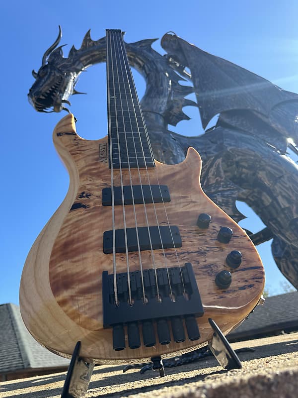Kiesel Osiris 6 String Fretless 2015 - Flame Maple Gloss | Reverb