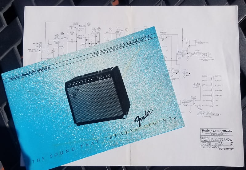 Fender Princeton Reverb II - Manual and Schematic | Reverb