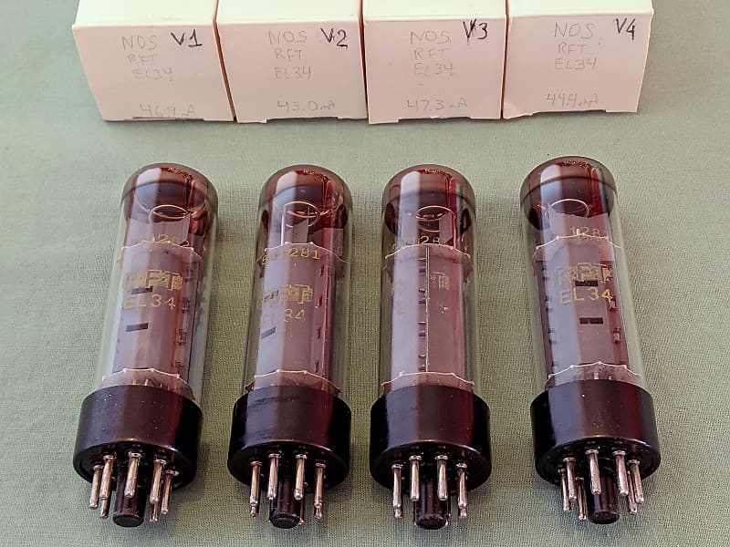 RFT EL34 Siemens vintage tubes valves real 100% NOS | Reverb
