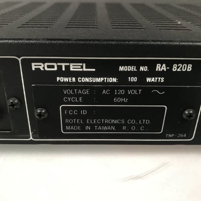 Rotel RA-820B Integrated Stereo Amplifier | Reverb
