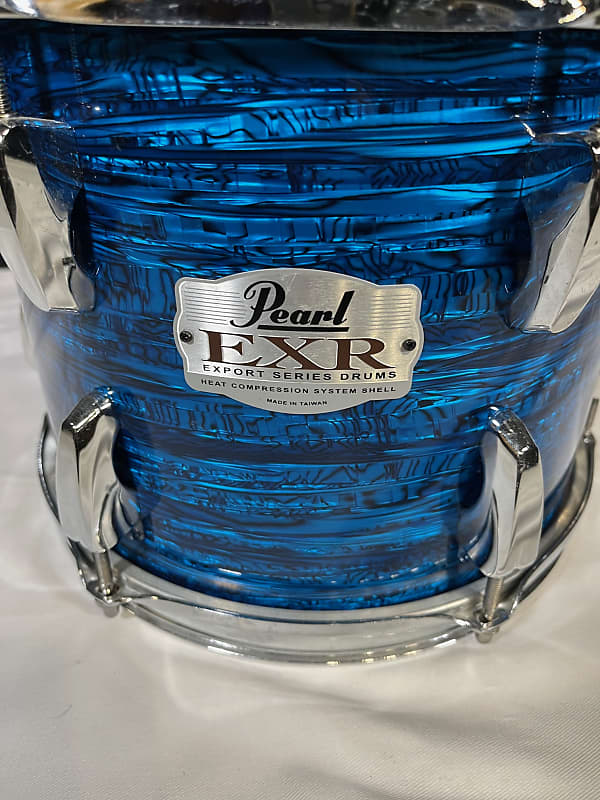 Used Pearl EXR series 10" rack tom in Vintage Blue Strata, | Reverb