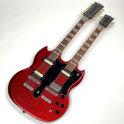 Gibson Custom Shop EDS-1275 Double Neck Red Sparkle W HSC | Reverb