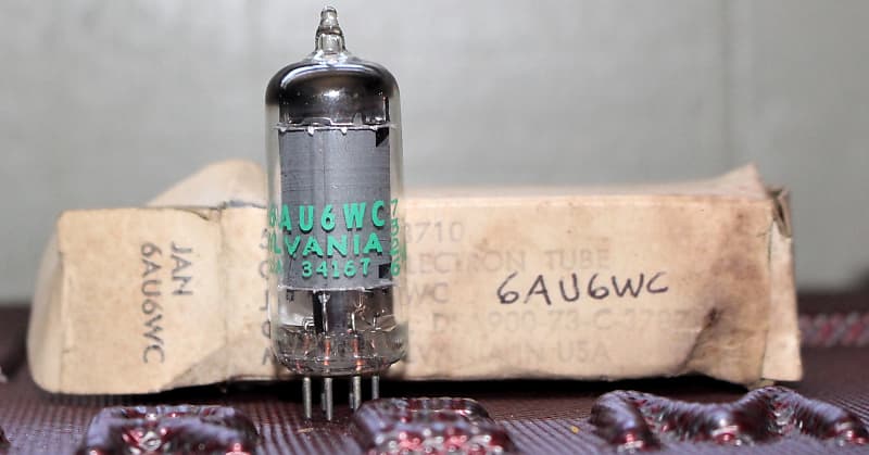 SYLVANIA 6AU6WC 6AU6 6AU6A GRAY PLATE HALO GETTER NOS++ NIB | Reverb