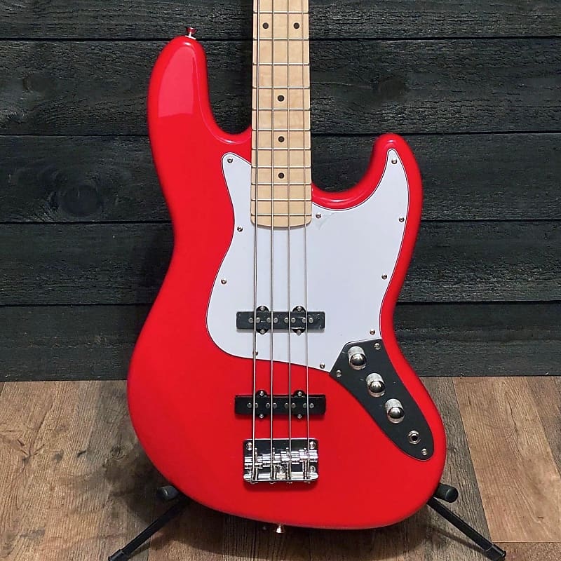 Nashville Guitar Works J-Style 4 String Red Electric Bass | Reverb
