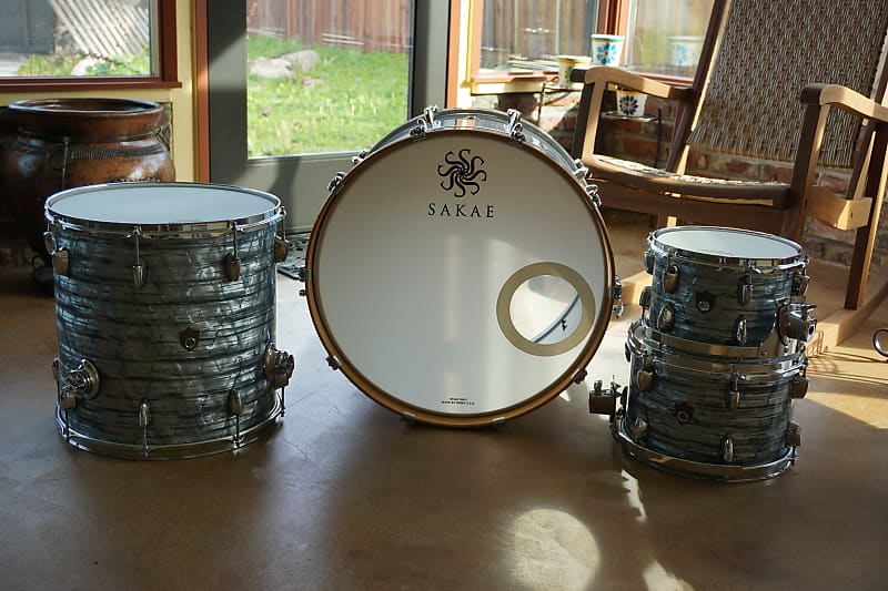 Sakae Drums Trilogy Series 4-Piece Drumkit Sky Blue Pearl | Reverb