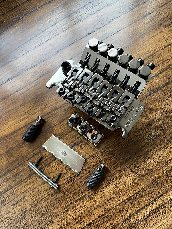 Floyd Rose Special Bridge Cosmo Black Bridge Kit Brass block | Reverb