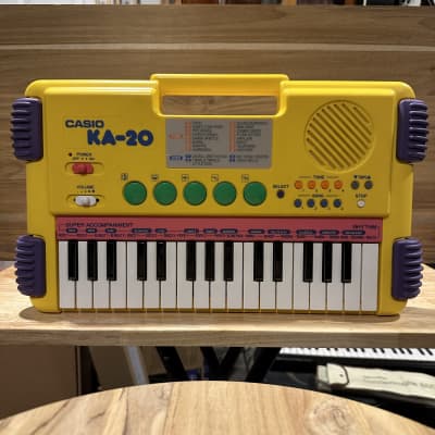 Rare Casio KA-20 32 Key Synthesizer Keyboard 1984 - Yellow | Reverb