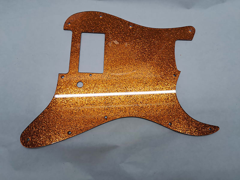 Copper Sparkle Glitter HXX H pickguard Fits Fender Strat | Reverb