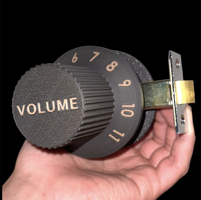 *RARE* Guitar Volume Door Knob set Deluxe Wood Edition. Ebony | Reverb