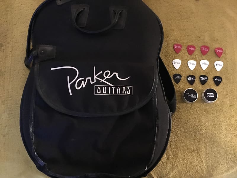 Parker Guitars Padded Gig Bag Levy’s PLUS Pick Tin & 12 | Reverb