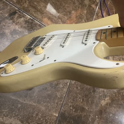Harmony H80T 1980s - Cream Strat Style Stratocaster Electric | Reverb