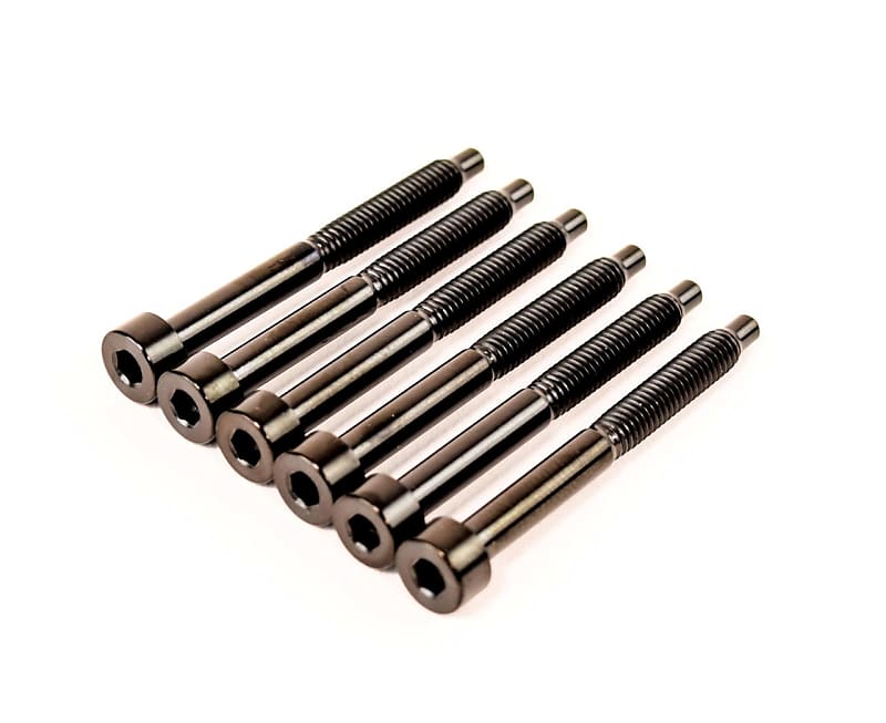 FU-Tone Titanium String Lock Screw 6-String Set Black | Reverb