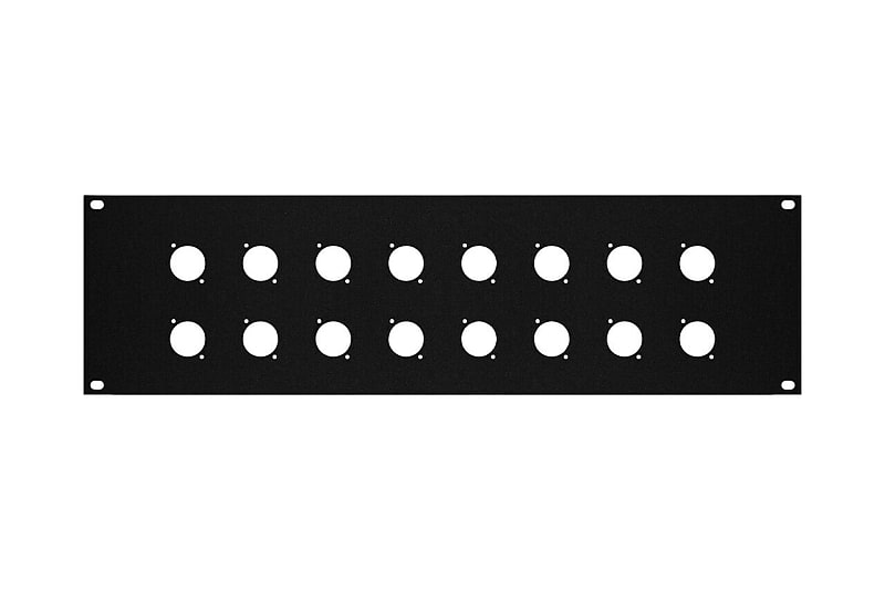 3 Space Rack Panel with 16 D-series punch out hole fits ATA | Reverb