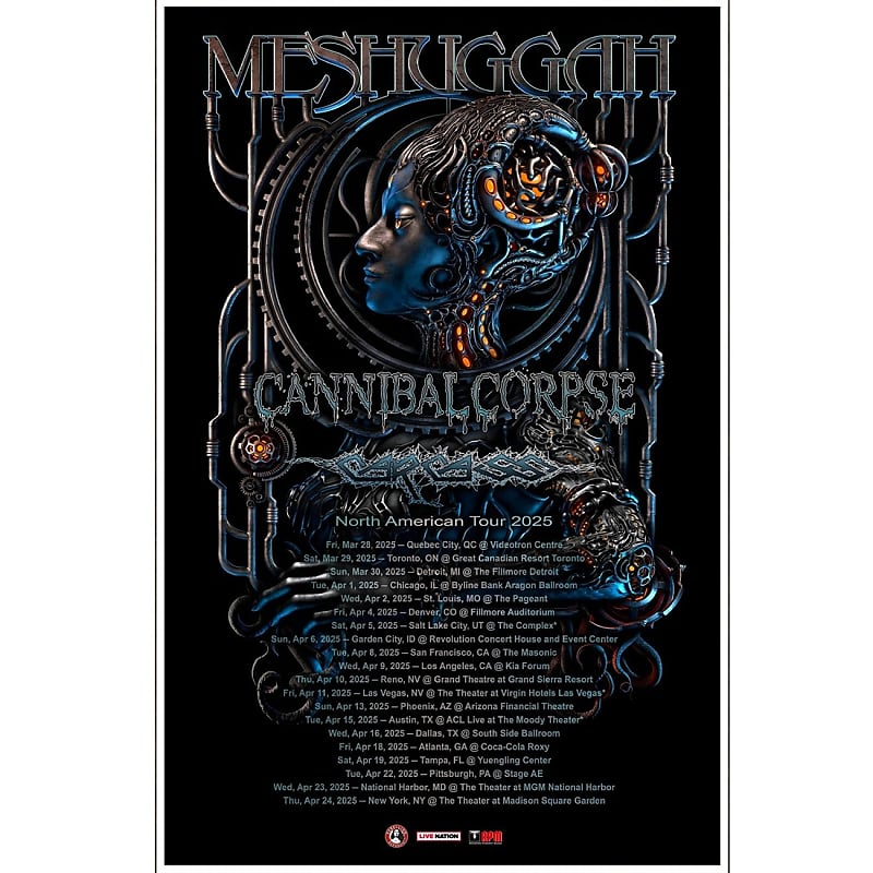 MESHUGGAH | CANNIBAL CORPSE | CARCASS North American Tour | Reverb