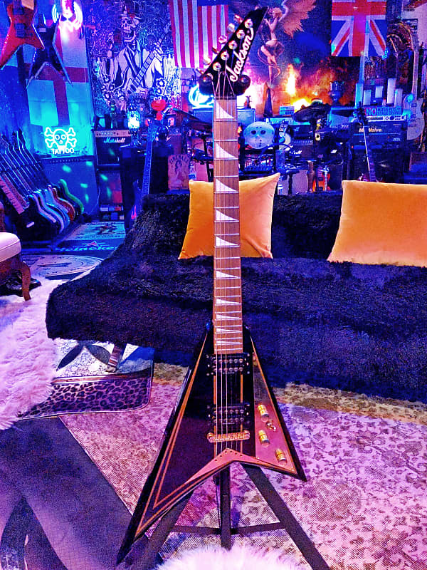 Jackson RR3 Rhoads V Special Limited Run - Black Gold | Reverb