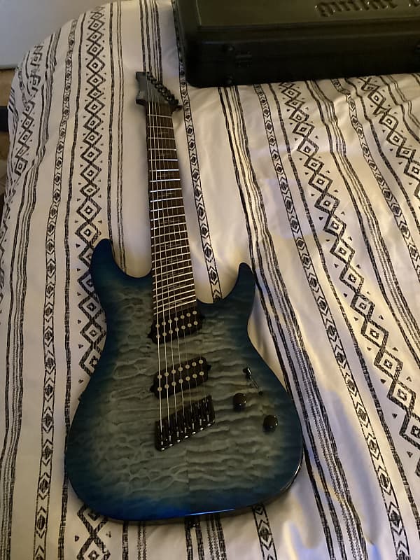 Schecter Reaper 7 string multi scale prototype Quilted maple | Reverb
