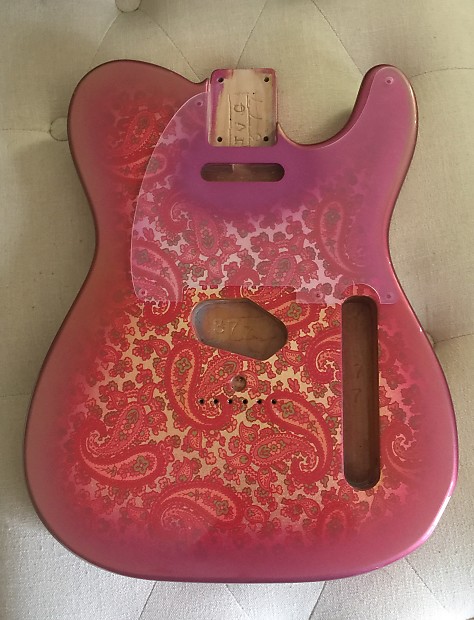 Telecaster Pink Paisley Pickguard JVGuitars Reborn Old fits | Reverb